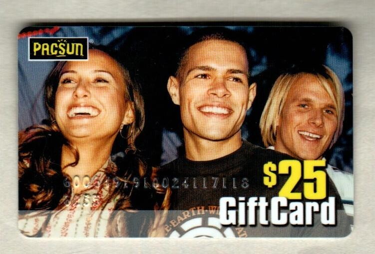 PACSUN Young People 2004 Gift Card ( $0 - NO VALUE ) | eBay