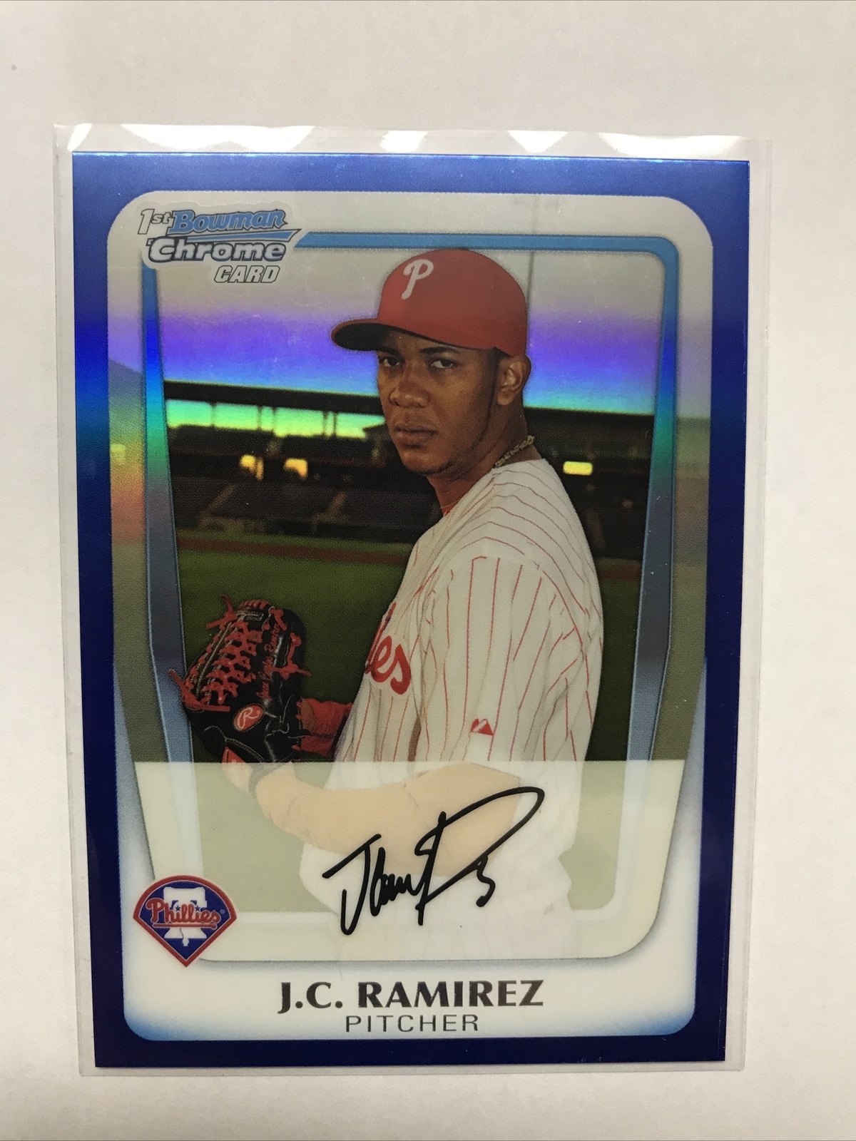 2011 Bowman Chrome - Prospects J.C. Ramirez #BCP144 Blue Refractor /150 ...