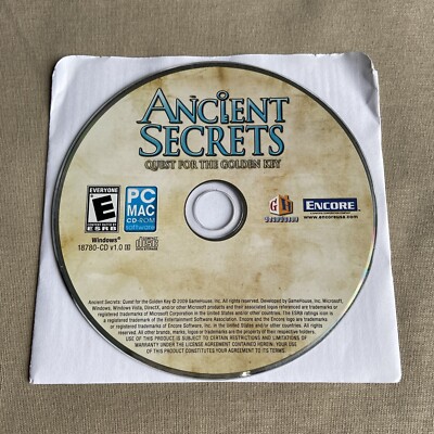 Ancient Secrets: Quest for the Golden Key (Windows/ Mac, 2009) - PC CD ROM Game | eBay