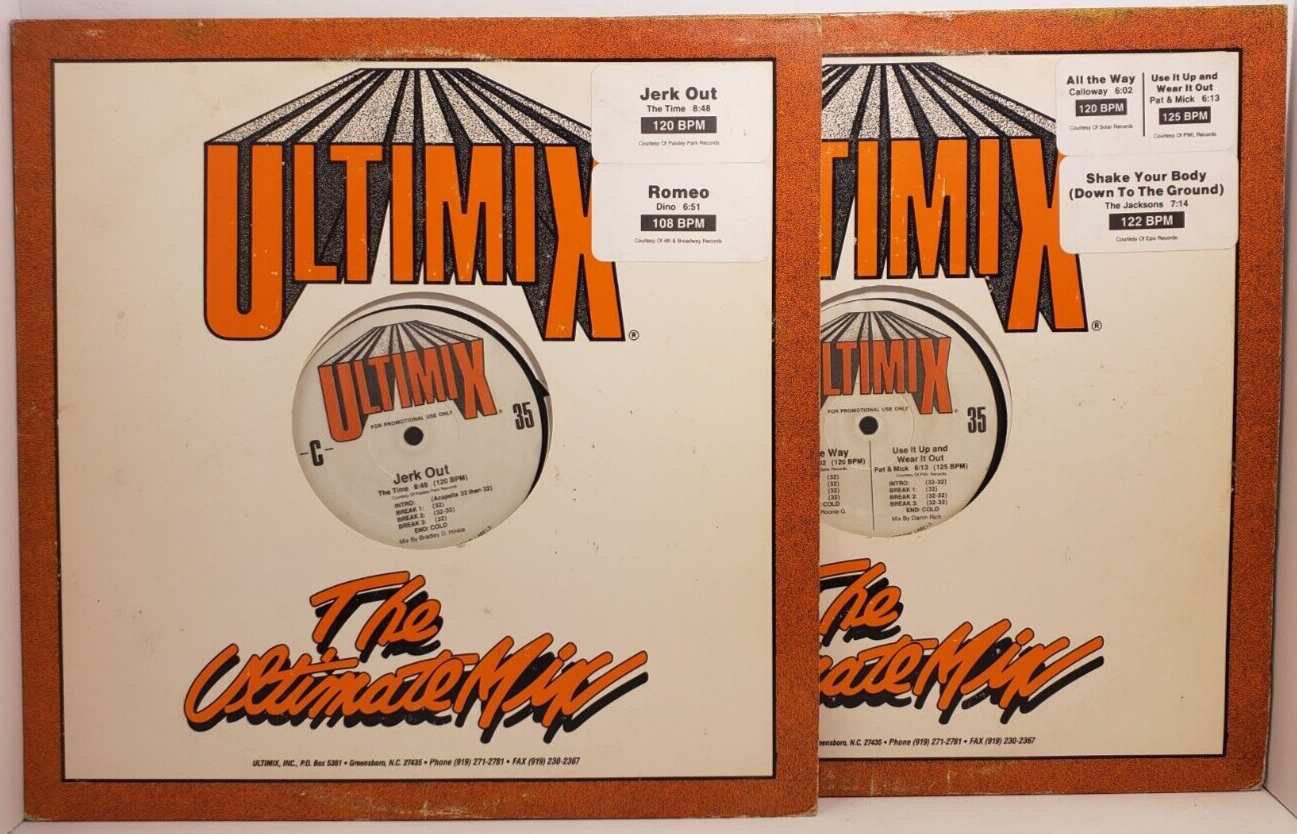 ULTIMIX 35 Sides C-F 12”Vinyl Maxi-Singles Lot of 2 Records 90's DJ ...