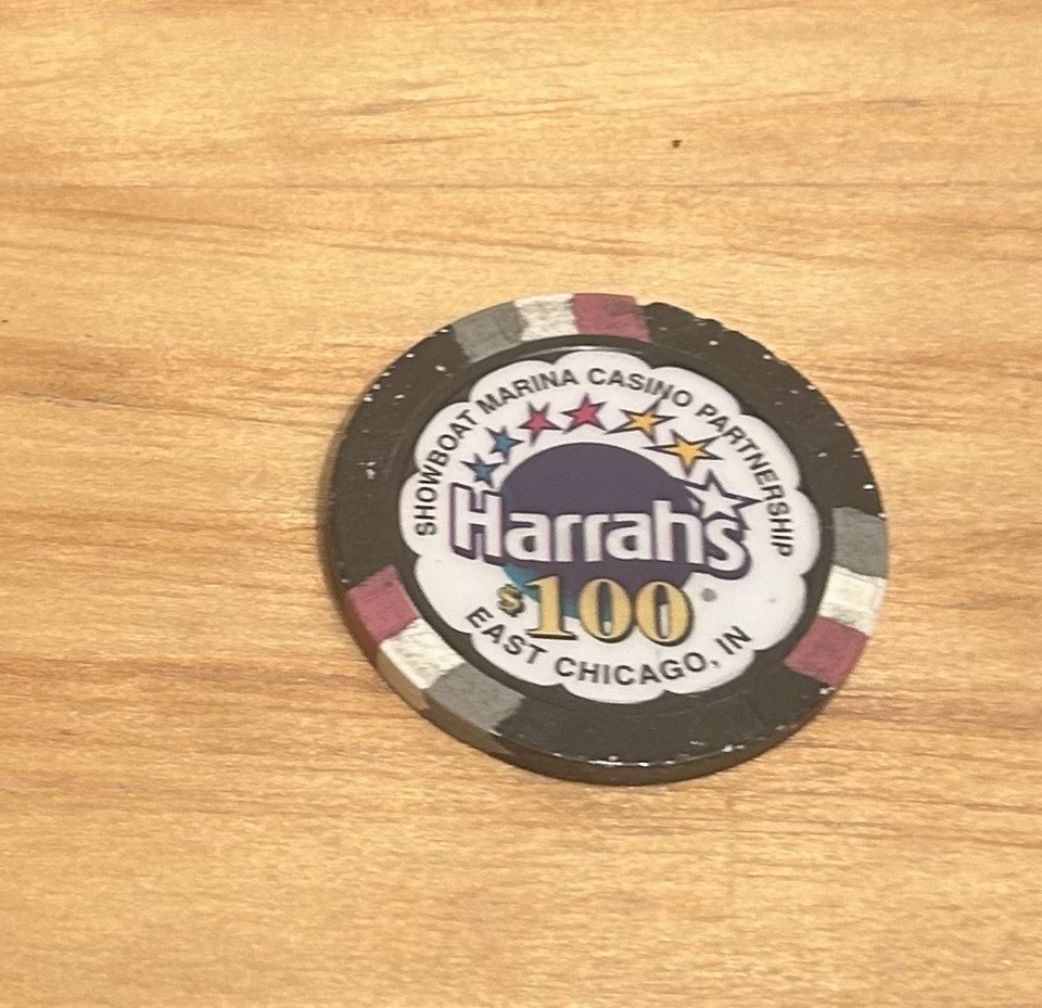 Collectable $100 Chip From the Defunct Harrah’s - East Chicago Indiana ...