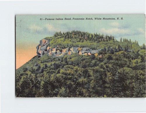 Postcard Famous Indian Head, Franconia Notch, New Hampshire | eBay