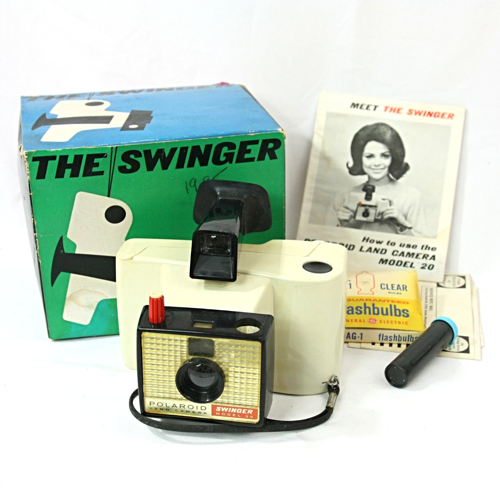 Vintage Polaroid The Swinger Instant Land Camera Model 20 w Box and ...