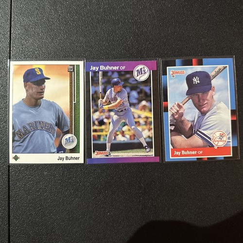 Jay Buhner 1988 Donruss RC Rookie, 1989 Donruss 1989 Upper Deck Lot Of ...