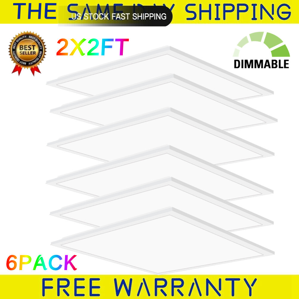 2x2 LED Flat Panel Light,45W 5000K Recessed Edge-Lit Drop Ceiling ...