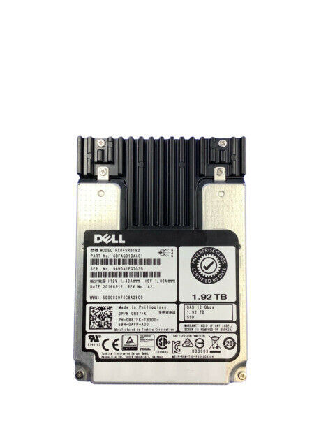 Dell 0R87FK 1.92TB,Internal, 2.5-Inch (PX04SRB192 R87FK) Solid State ...