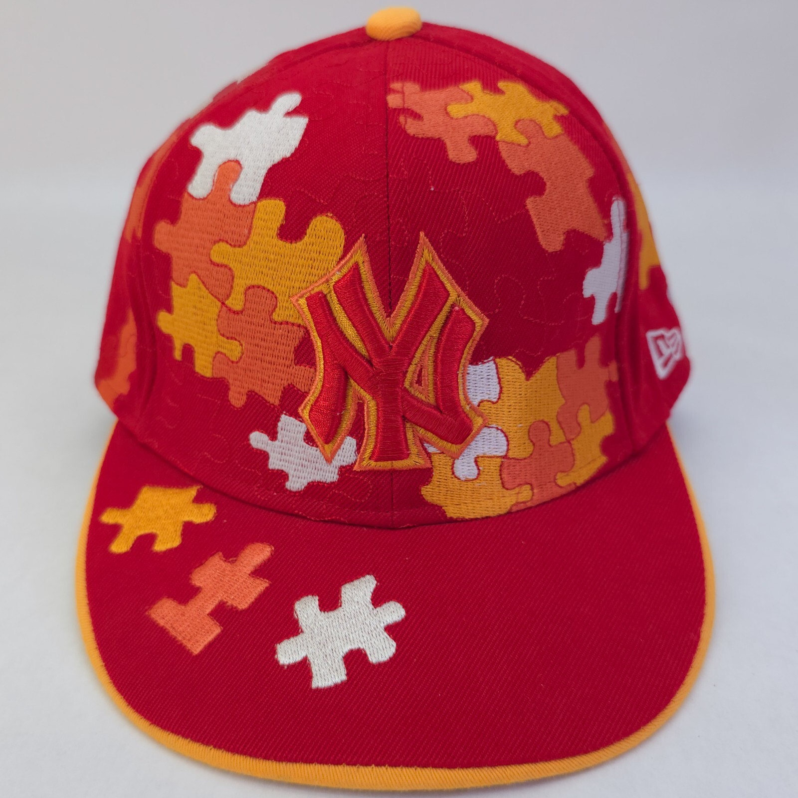 New York Yankees Puzzle Pieces Fitted Hat Size 7 1/4 … - Gem