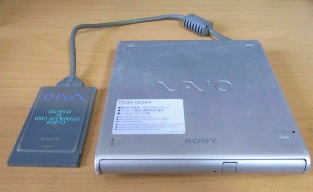Sony Vaio External CD ROM Drive PCMCIA Interface PCGA Cd51 Fully Tested ...