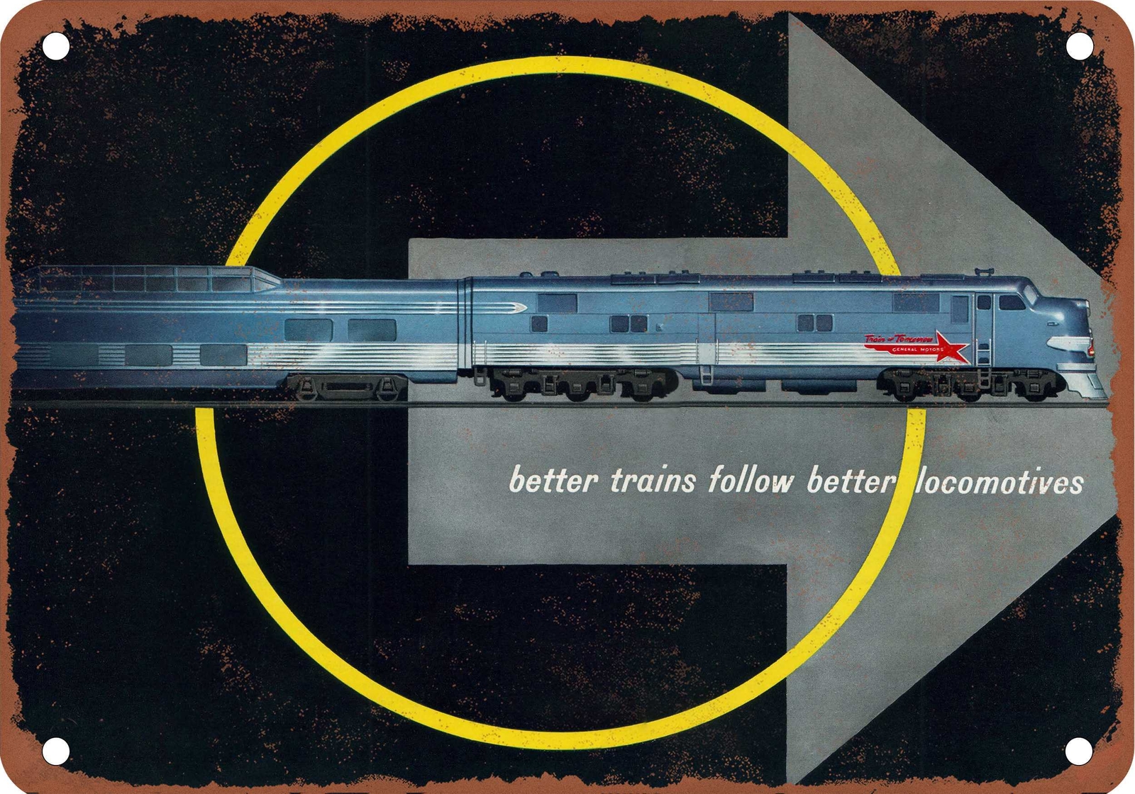 METAL SIGN - 1945 GM Train of Tomorrow 2 - Vintage Rusty Look | eBay