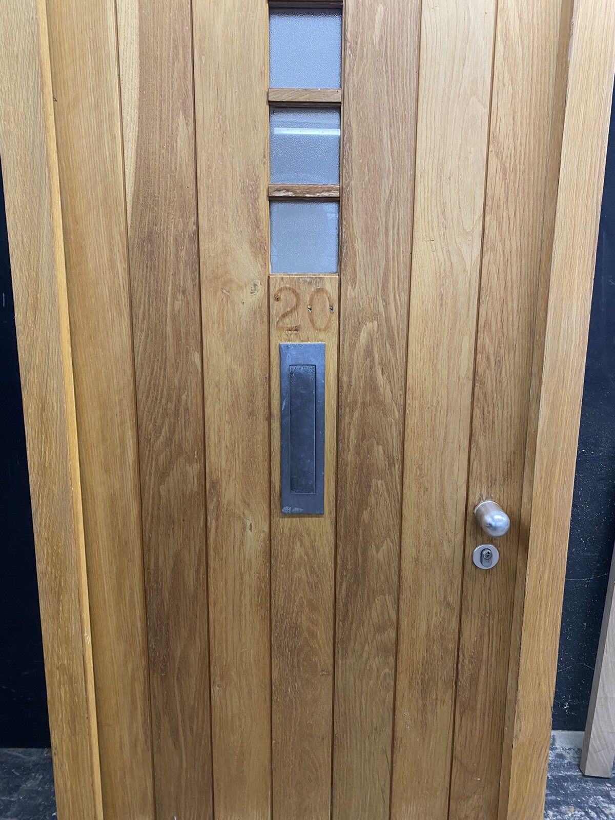 BRUTE HEAVY SOLID OAK FRONT DOOR +FRAME RECLAIMED BESPOKE HARDWOOD ...