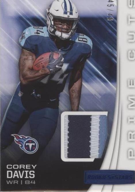 2017 Panini Rookies & Stars - Prime Cuts Corey Davis #18 /49 (MEM, RC ...
