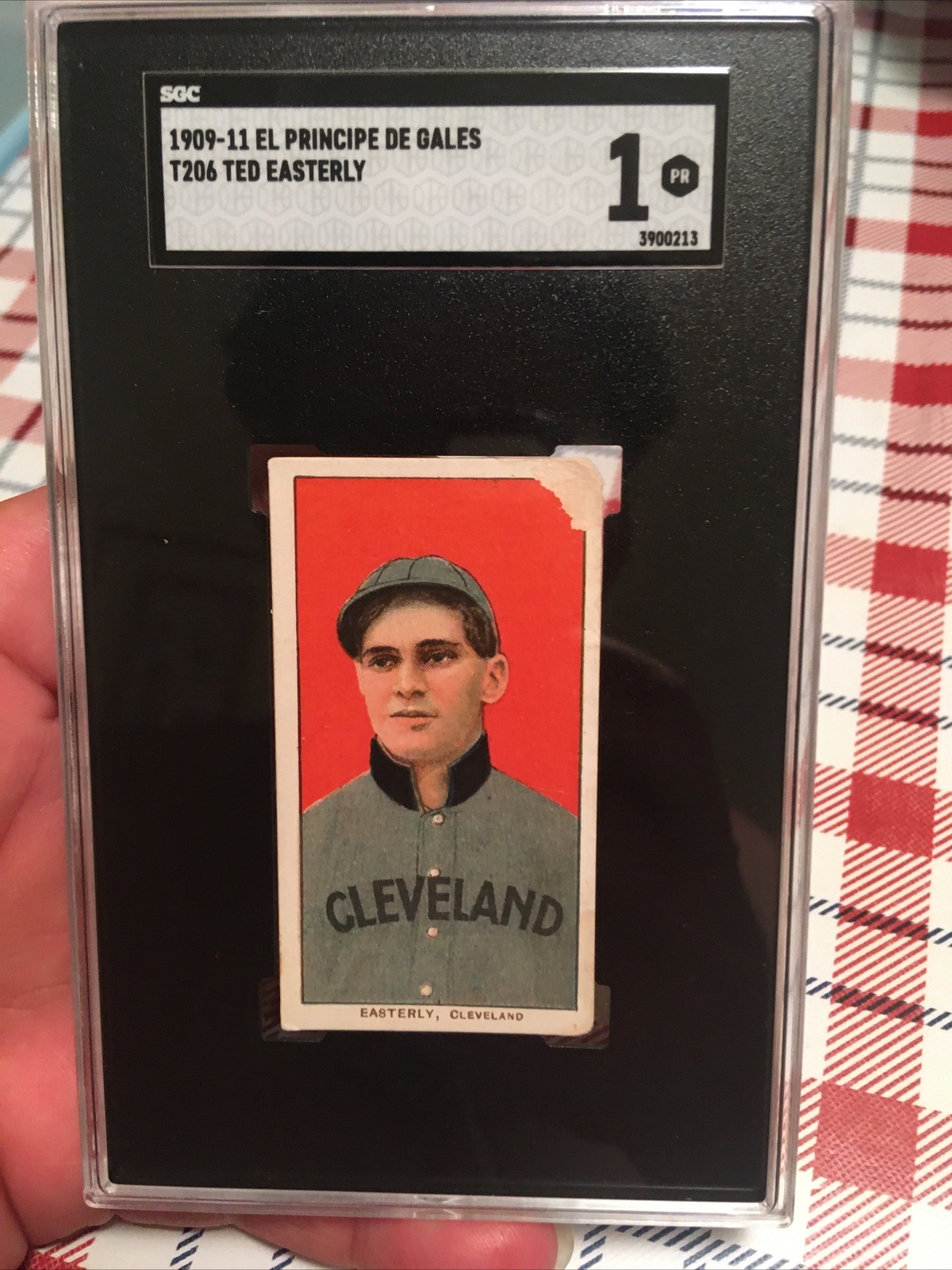 1909-11 T206 TED EASTERLY EL PRINCIPE DE GALES RARE BACK RED PORTRAIT ...