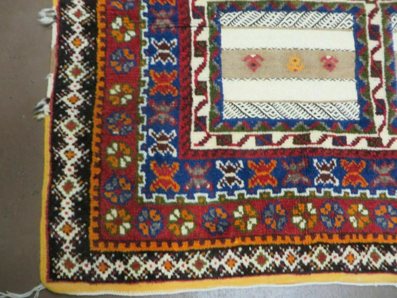 7x11 Moroccan Rug Vintage Tribal Carpet Geometric Diamond Panels ...