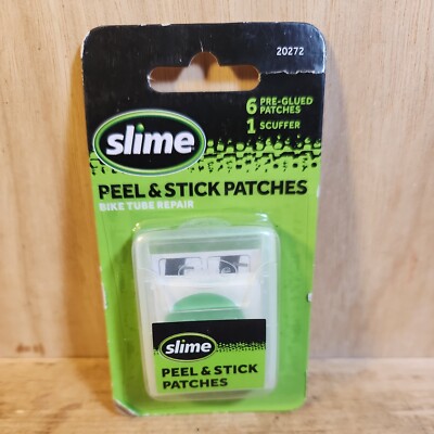 Slime Peel & Stick Bicycle Tube Patches 6pc 1 Scuffer biking emergency ...