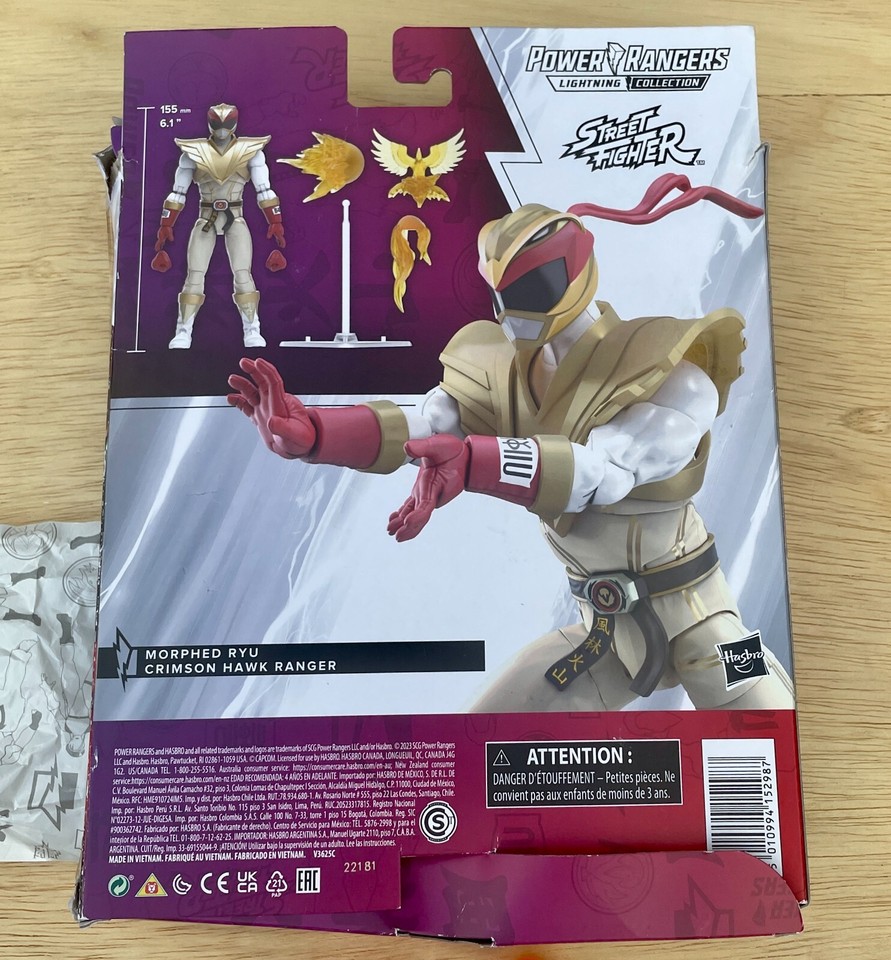 HASBRO Power Ranger X Street Fighter Morphed Ryu Crimson Hawk Ranger | eBay