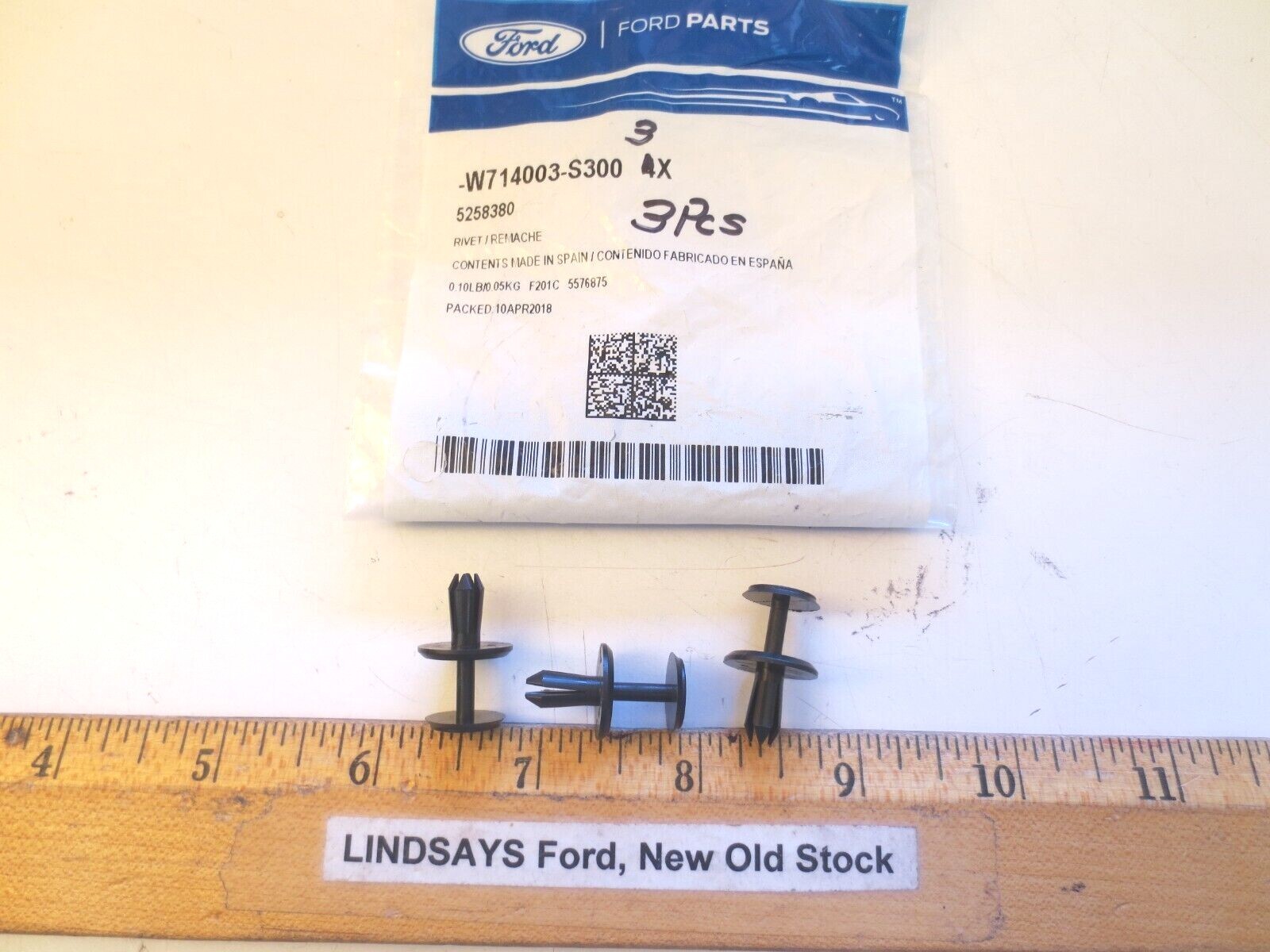 3 OEM PCS FORD 2014/2018 TRANSIT CONNECT "RIVET" MOUNT BRACKET, W714003 ...