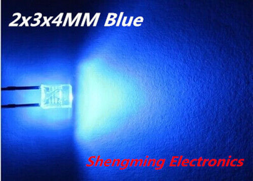 1000pcs 2x3x4 Blue led light emitting diode 3-3.4V super bright 2*3*4MM ...