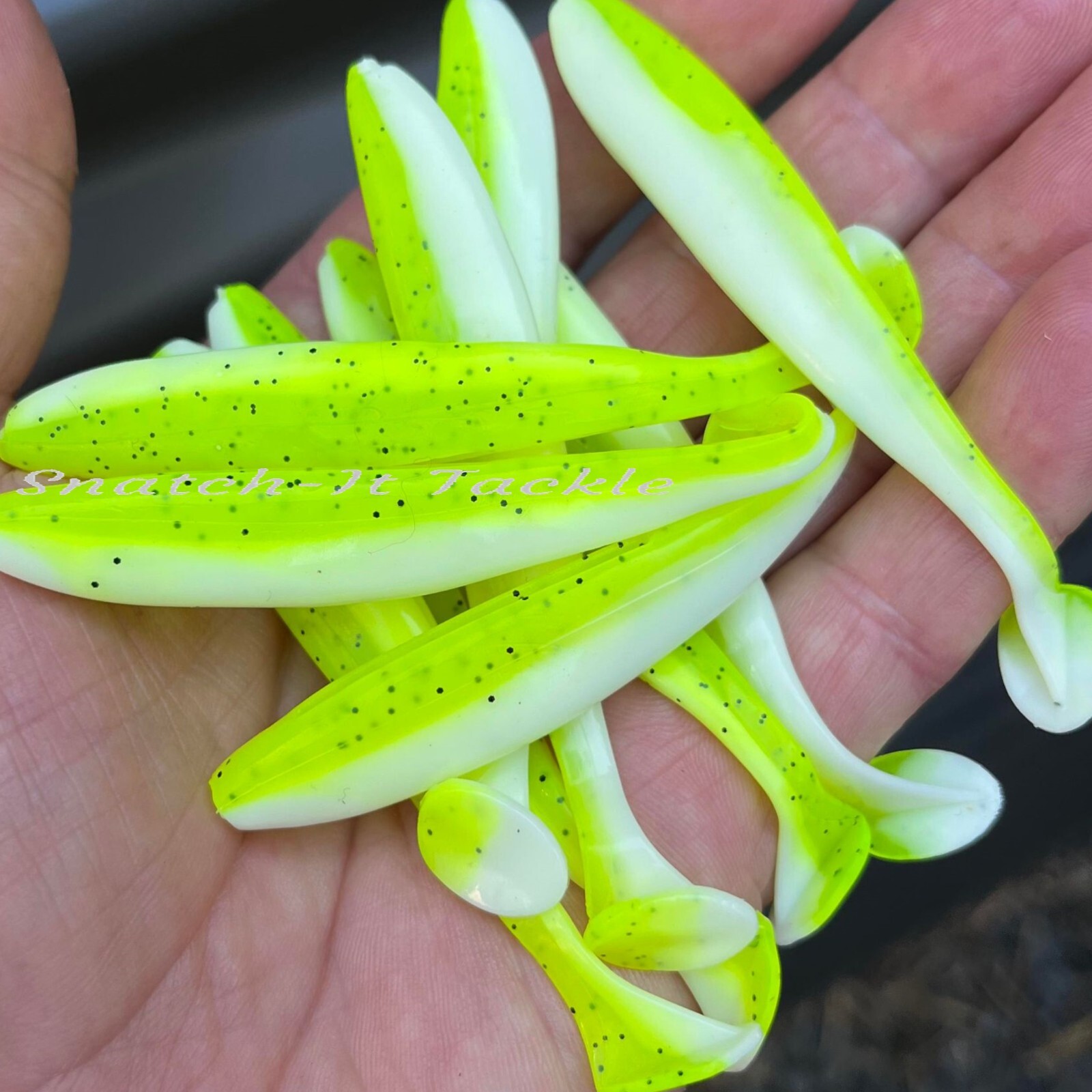 6 x Soft Plastic Fishing Lure Tackle Paddle TAIL FLATHEAD Bream Bass ...