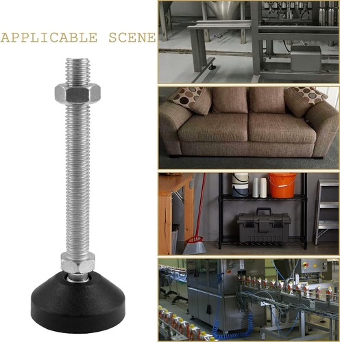 4 Pcs M12 Metal Adjustable Leveling Feet Heavy M12,5.1" Height, Black ...