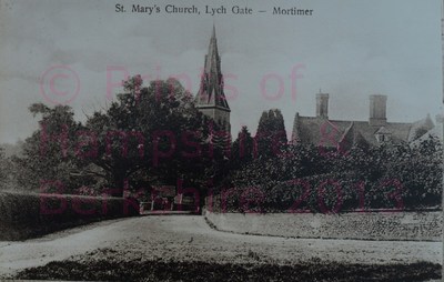 PRINT 10" X 7" ST MARYS CHURCH LYCH GATE MORTIMER BERKSHIRE c1905 | eBay UK