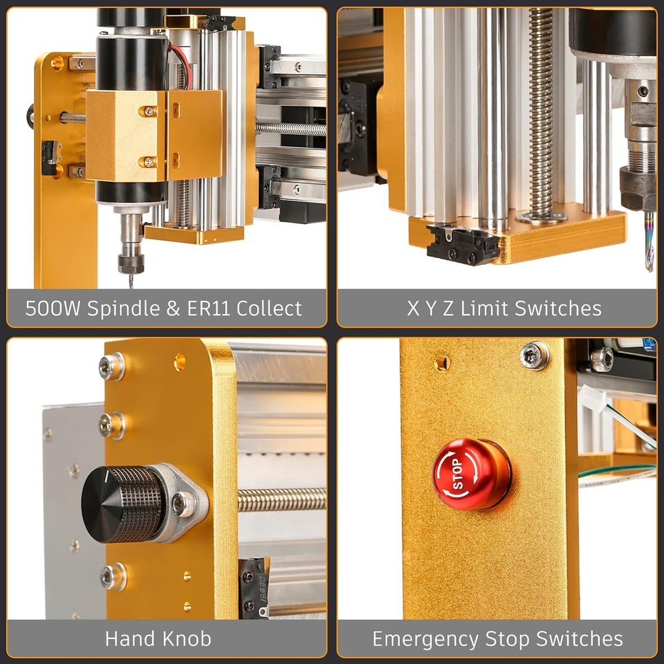 CNC 3018 Pro Ultra Machine 500W All-Metal CNC Router Machine Upgraded ...