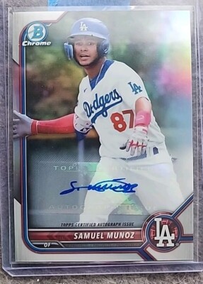 2022 Bowman Draft #BD-63 Samuel Munoz Image Variation Refractor Auto ...
