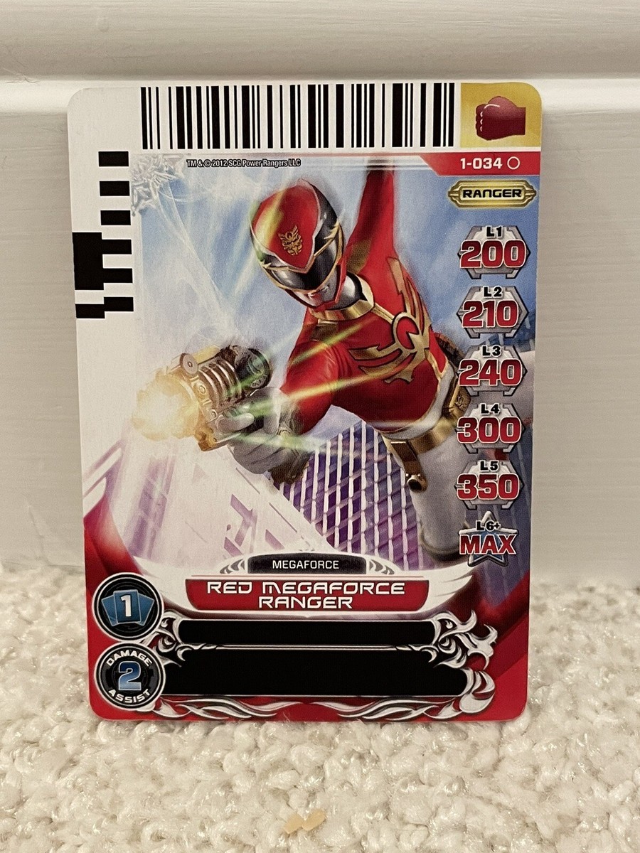 Power Rangers Megaforce Red Ranger Card Power Rangers Cardbattle