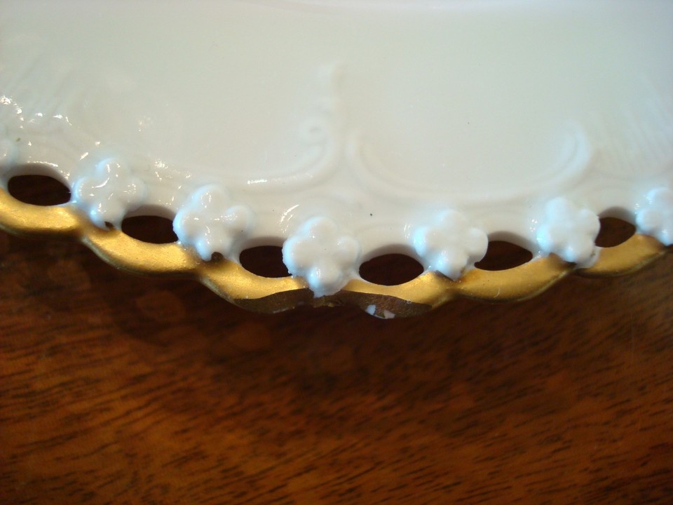 KPM plate reticulated with flowers authentic | eBay