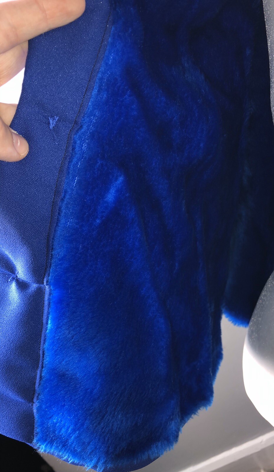 Amish Mennonite Hand Made Girls Blue Button Cape Cloak Bonnet Hat Cap ...