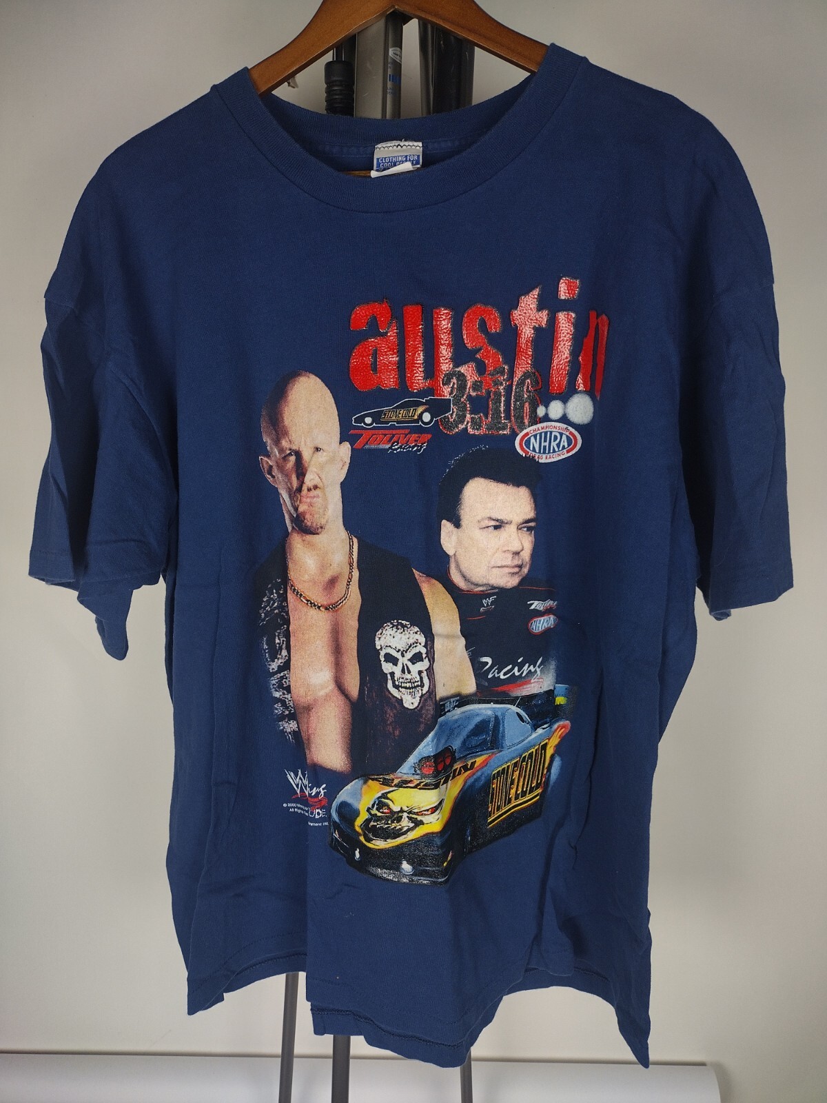 WWF NHRA T Shirt Mens XL Stone Cold Steve Austin Vint… - Gem
