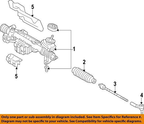 Used Rack and Pinion Assembly fits: 2007 Volkswagen Eos power rack and ...