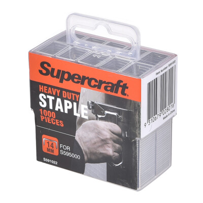 1000pc Supercraft Wood/Timber Heavy Duty DIY Staples 14mm For S595000 ...