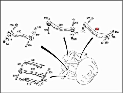 Genuine MERCEDES Cls Glc A205 A207 C204 C205 Right Camber strut ...