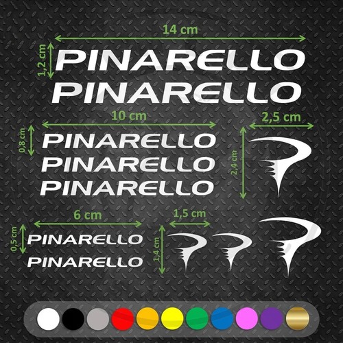 11x Pinarello Sticker Decal Bike Adesivi Logo Vinyl Adhesive Pinarelo ...