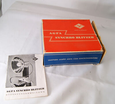 Agfa Synchro Blitzer Flash Gun original box with instruction manual | eBay