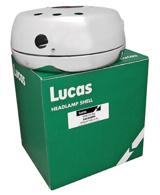 Genuine Lucas 7 Inch Chrome Flat Back Headlamp Shell and Rim BSA ...