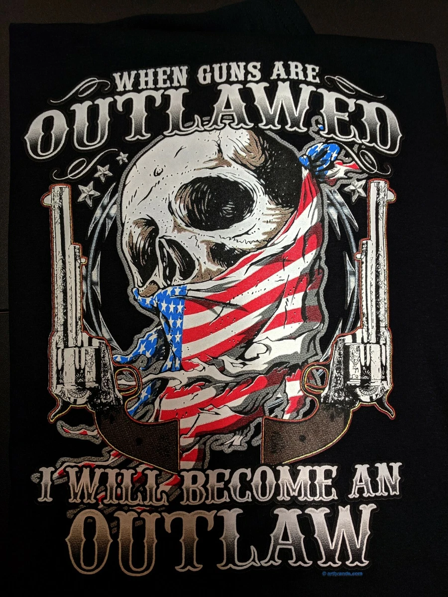 Outlaw Skull With Guns