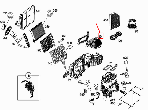 NEW MERCEDES-BENZ GLC X253 UPPER FRESH AIR HOUSING PART A2058308700 | eBay