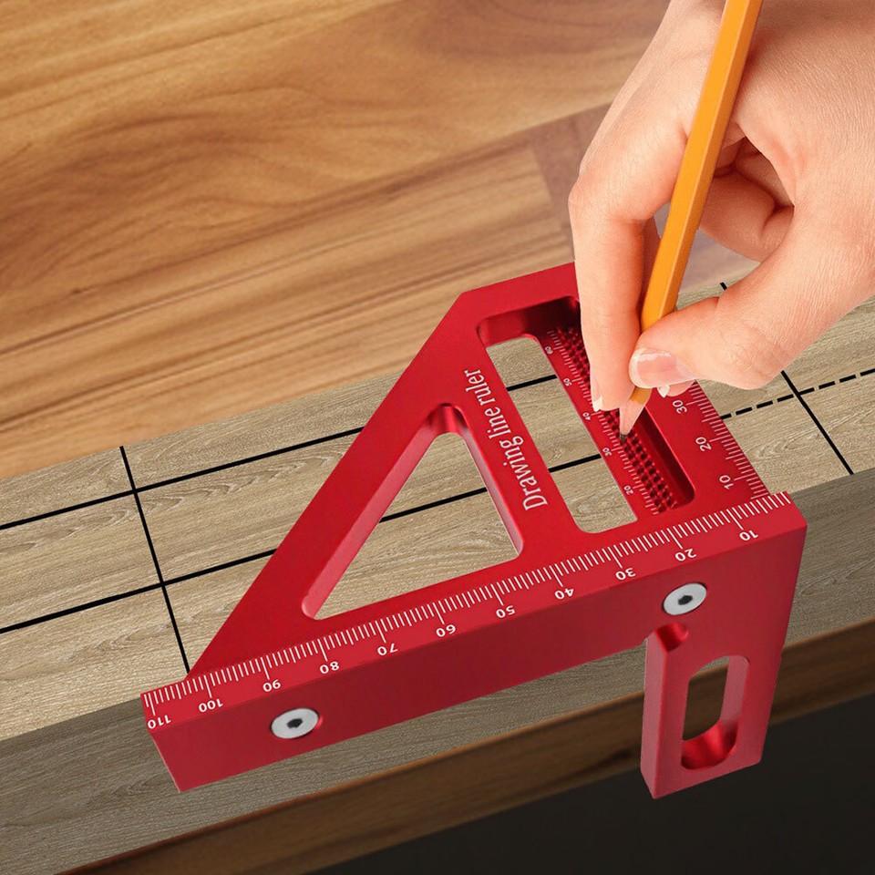 Woodworking Square Protractors Aluminum Alloy Reusable for Engineer ...