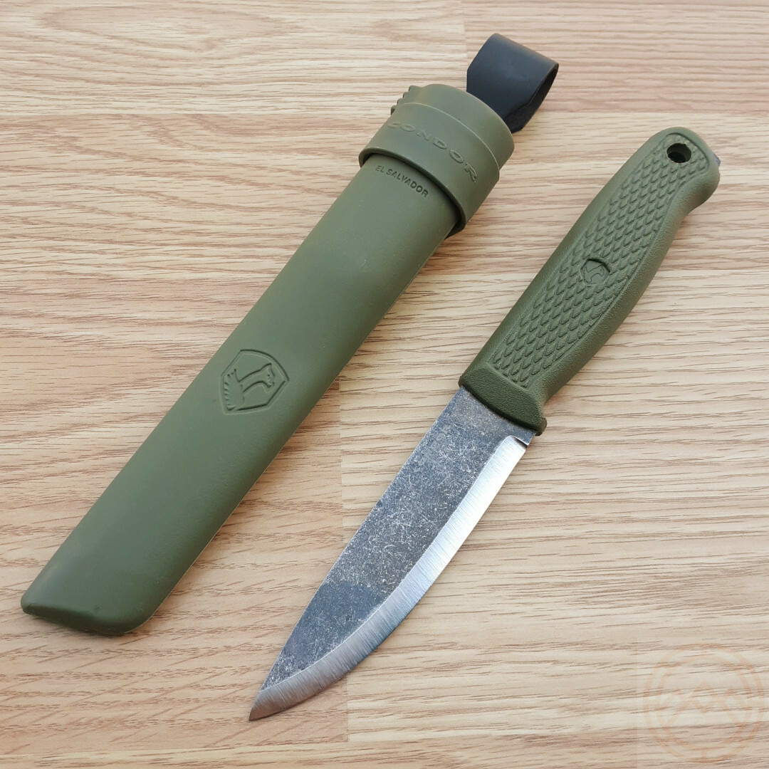Condor Terrasaur Fixed Knife 4.13" 1095HC Steel Blade Green ...