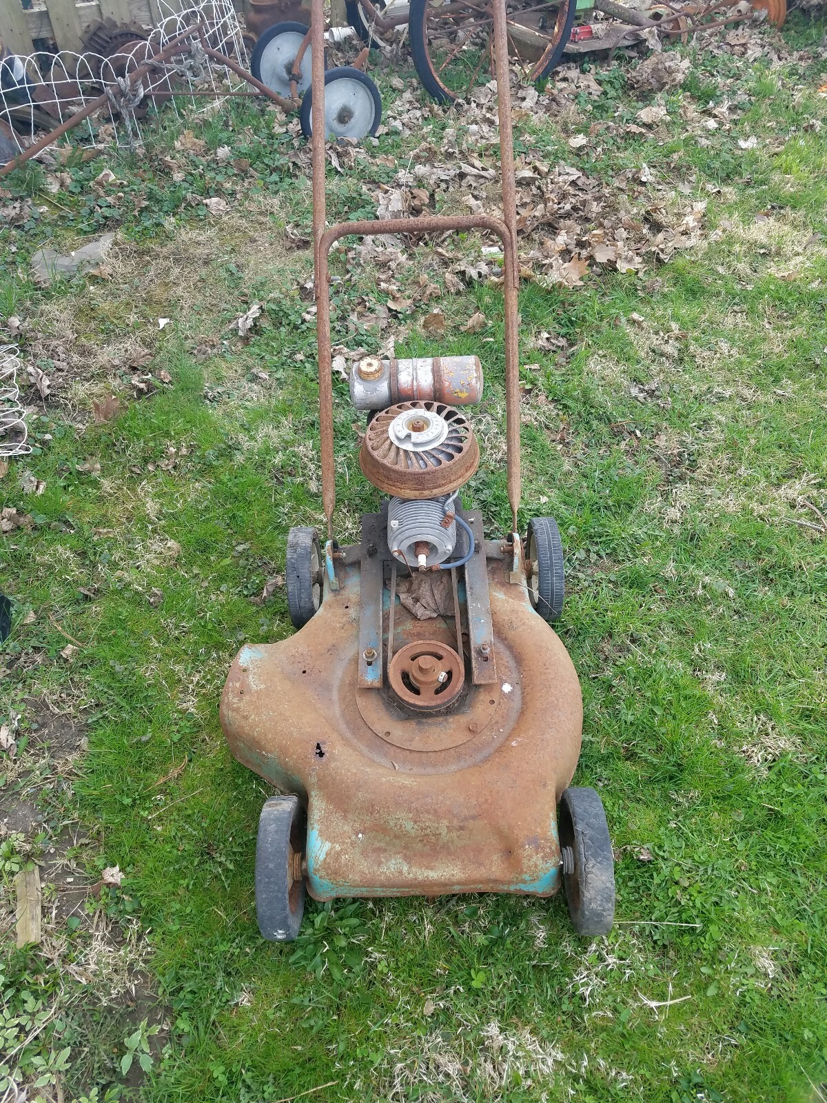 Vintage Sears Push Mower Old Engine See Pics untested parts or restore ...