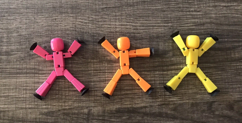 Stikbot Robots Stop Motion Animation Stikbot Figures Yellow, Orange ...