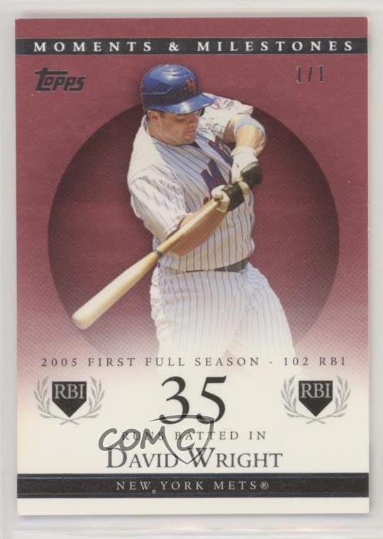 2007 Topps Moments & Milestones Red 1/1 David Wright #100-35 2p6 | eBay