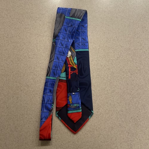 Collectible! Disney Goofy Fishing Goldfish Bowl Tie 100% Italian Silk ...