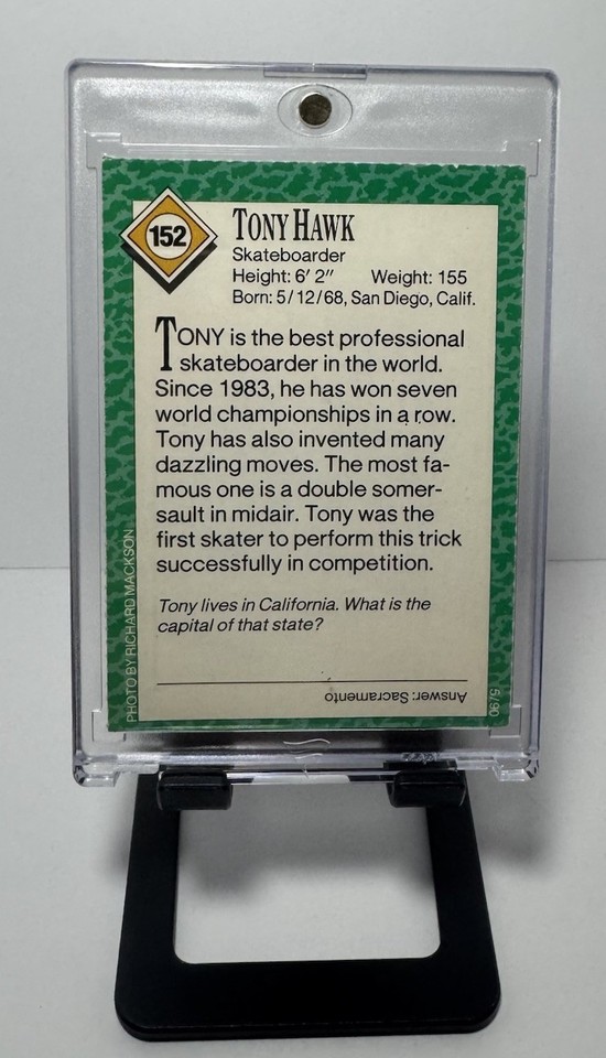 Tony Hawk rookie card sports illustrated for kids 152 | eBay