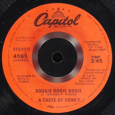 A TASTE OF HONEY Boogie Oogie Oogie CAPITOL RECORDS 4565 VG 45rpm | eBay