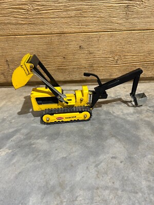VINTAGE Tonka Loader Trencher Backhoe Pressed Steel Toy Tractor 1960s ...