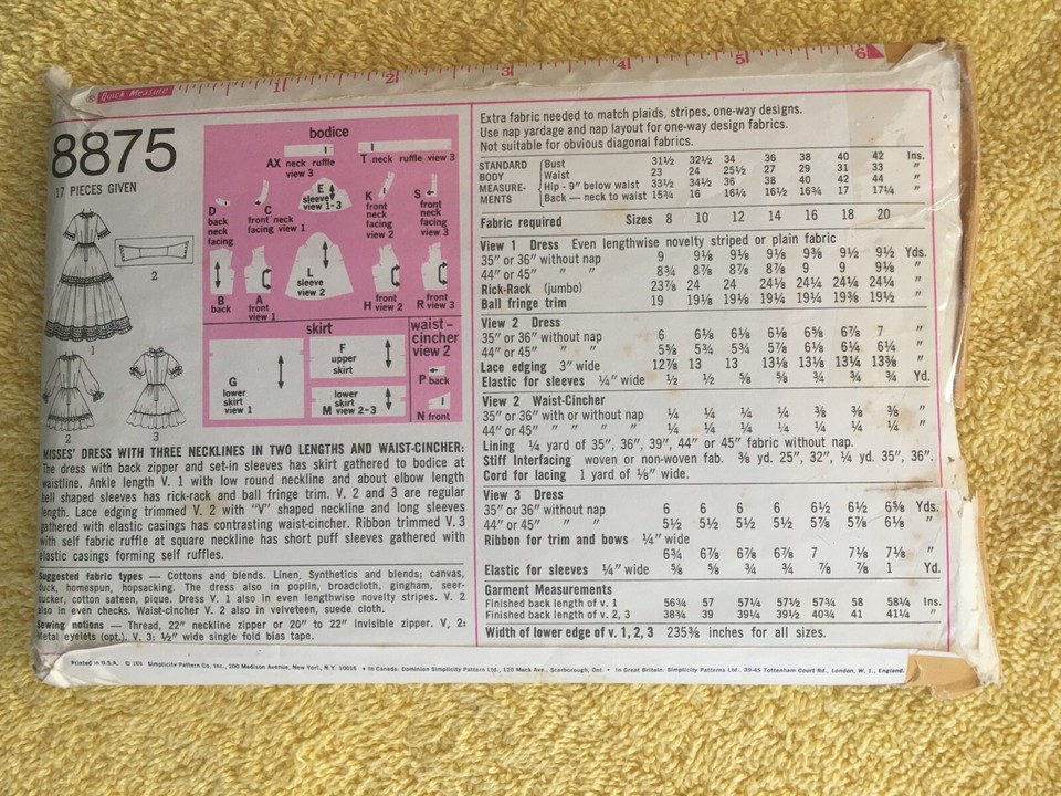 Simplicity Patterns (W) ~ CUT PATTERNS ~ All are Size 12 ...