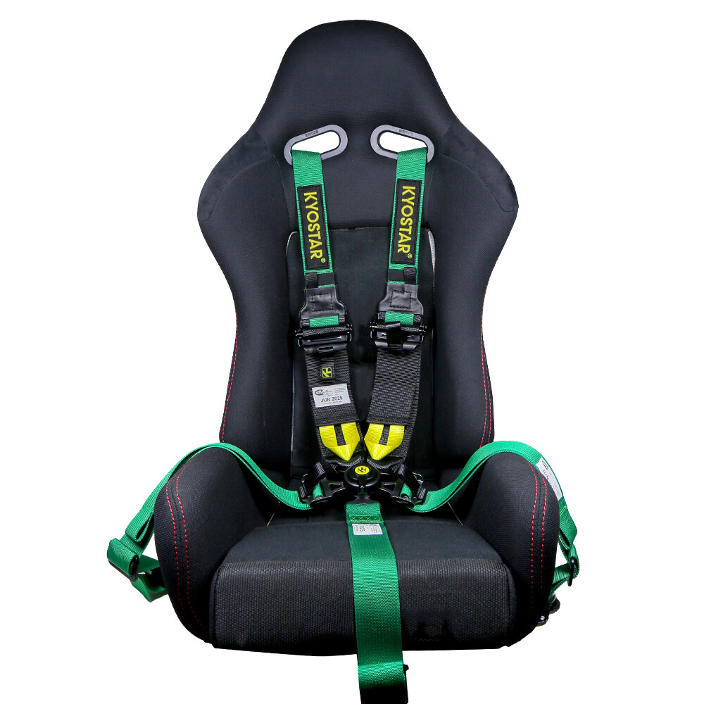 Green Universal 5-Point Camlock Quick Release Racing Seat Belt Harness ...