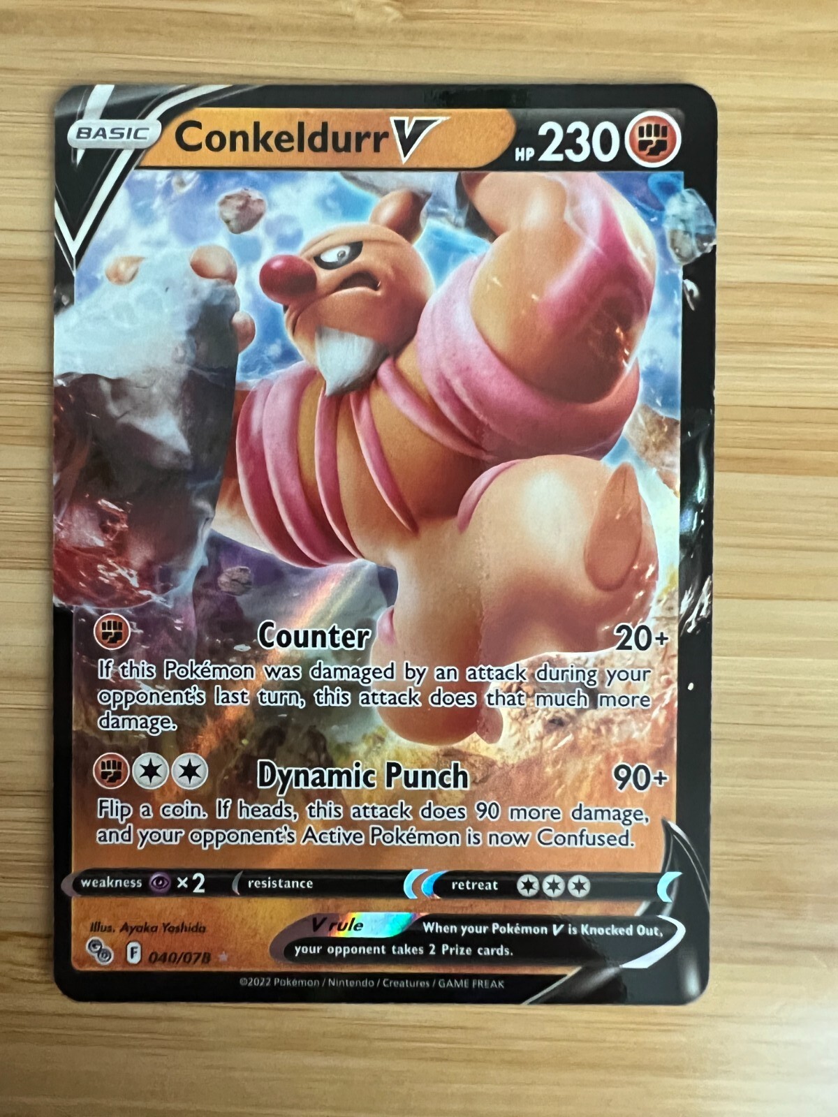Conkeldurr V 040/078 - Holo Rare *Pack Fresh* Pokémon TCG | eBay